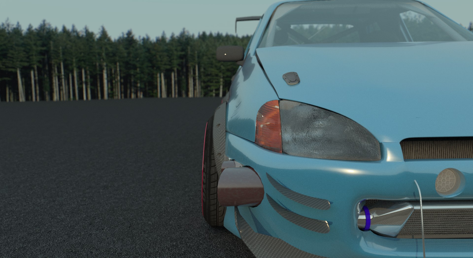 3d Model Of Racing Car Toyota Starlet