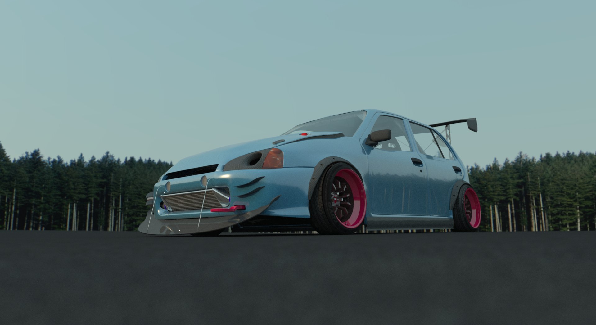 3d Model Of Racing Car Toyota Starlet