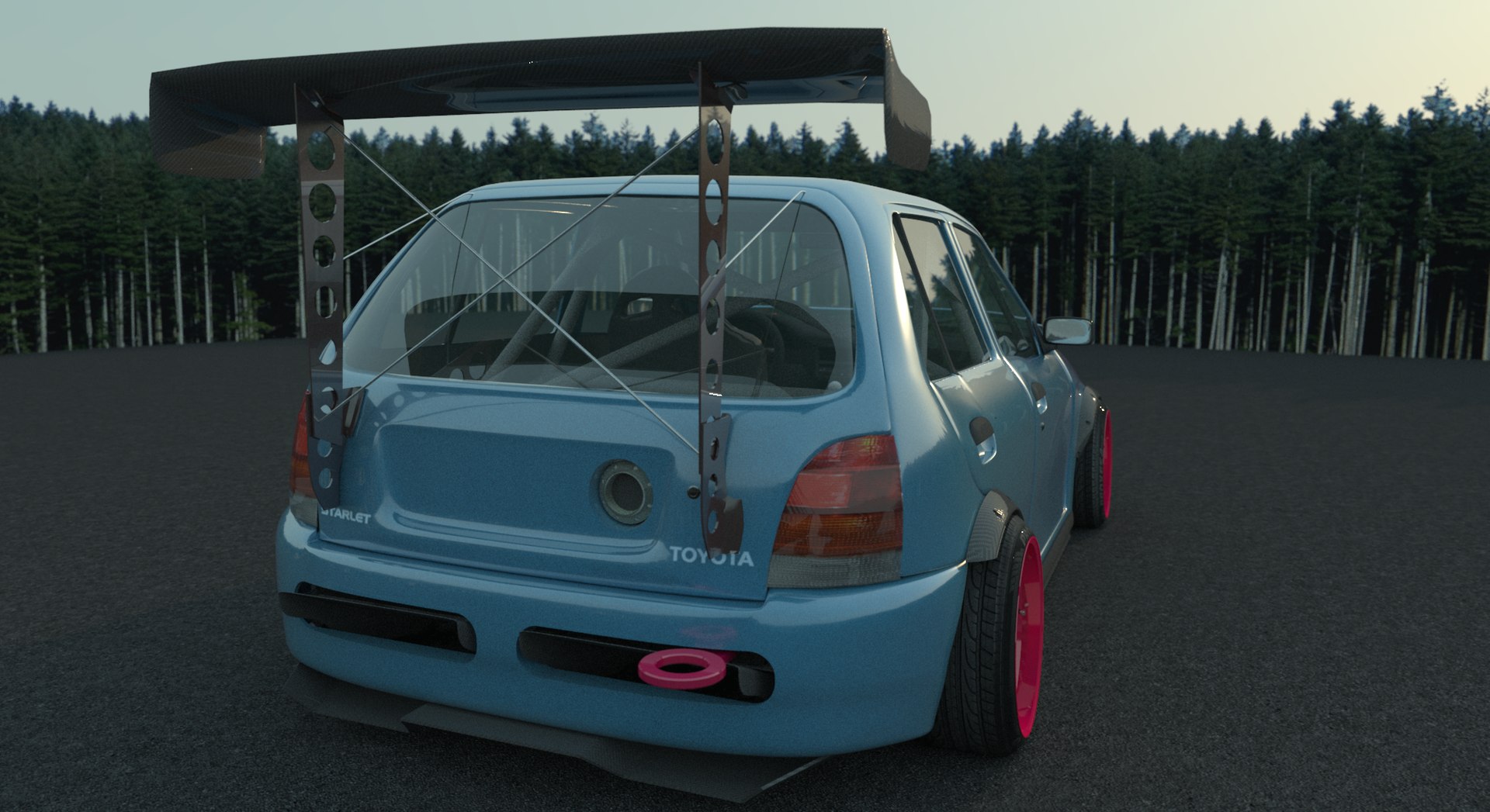 3d Model Of Racing Car Toyota Starlet