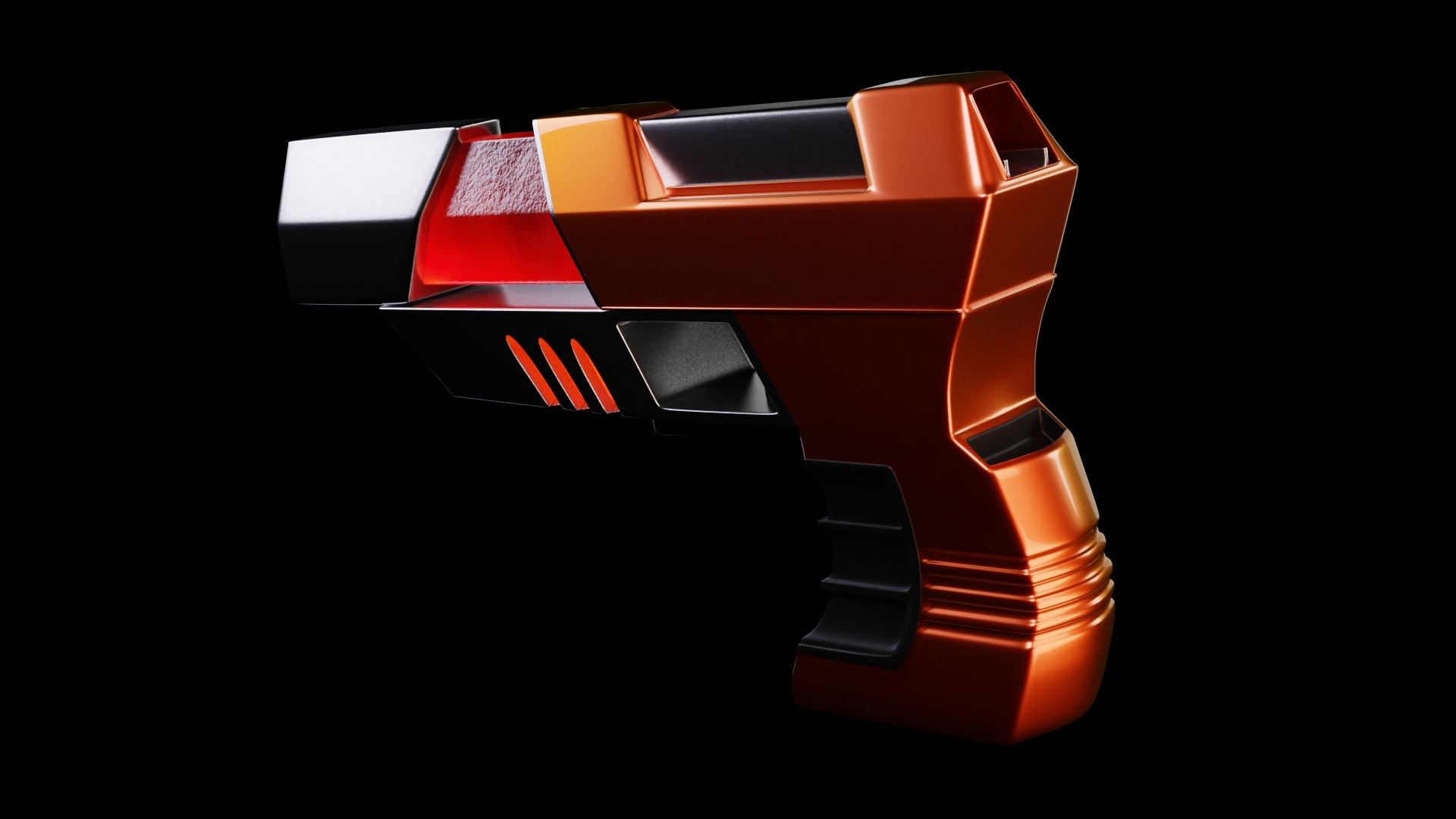 3D Model Furnace Pistol - Futuristic Handgun - TurboSquid 2103841