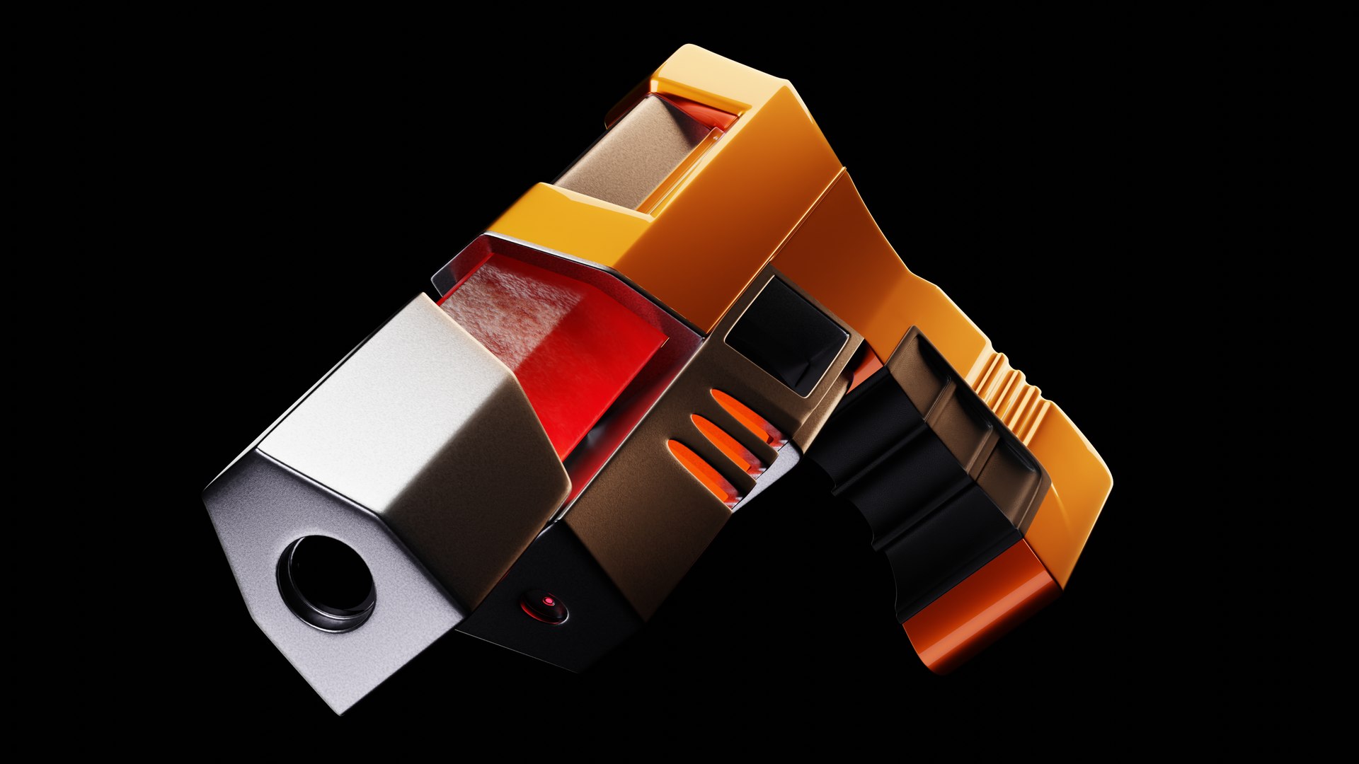 3D Model Furnace Pistol - Futuristic Handgun - TurboSquid 2103841