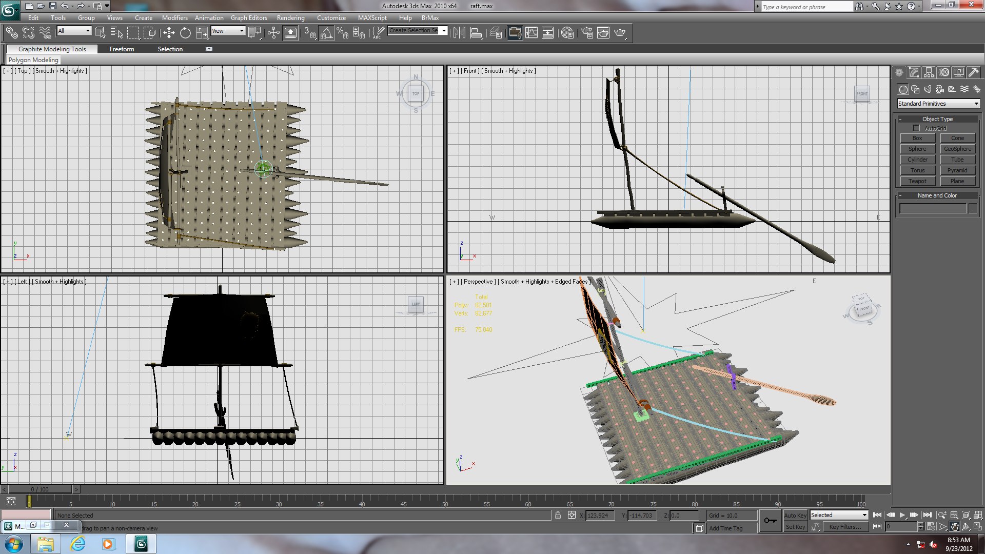 3d Model Raft Huck Finn