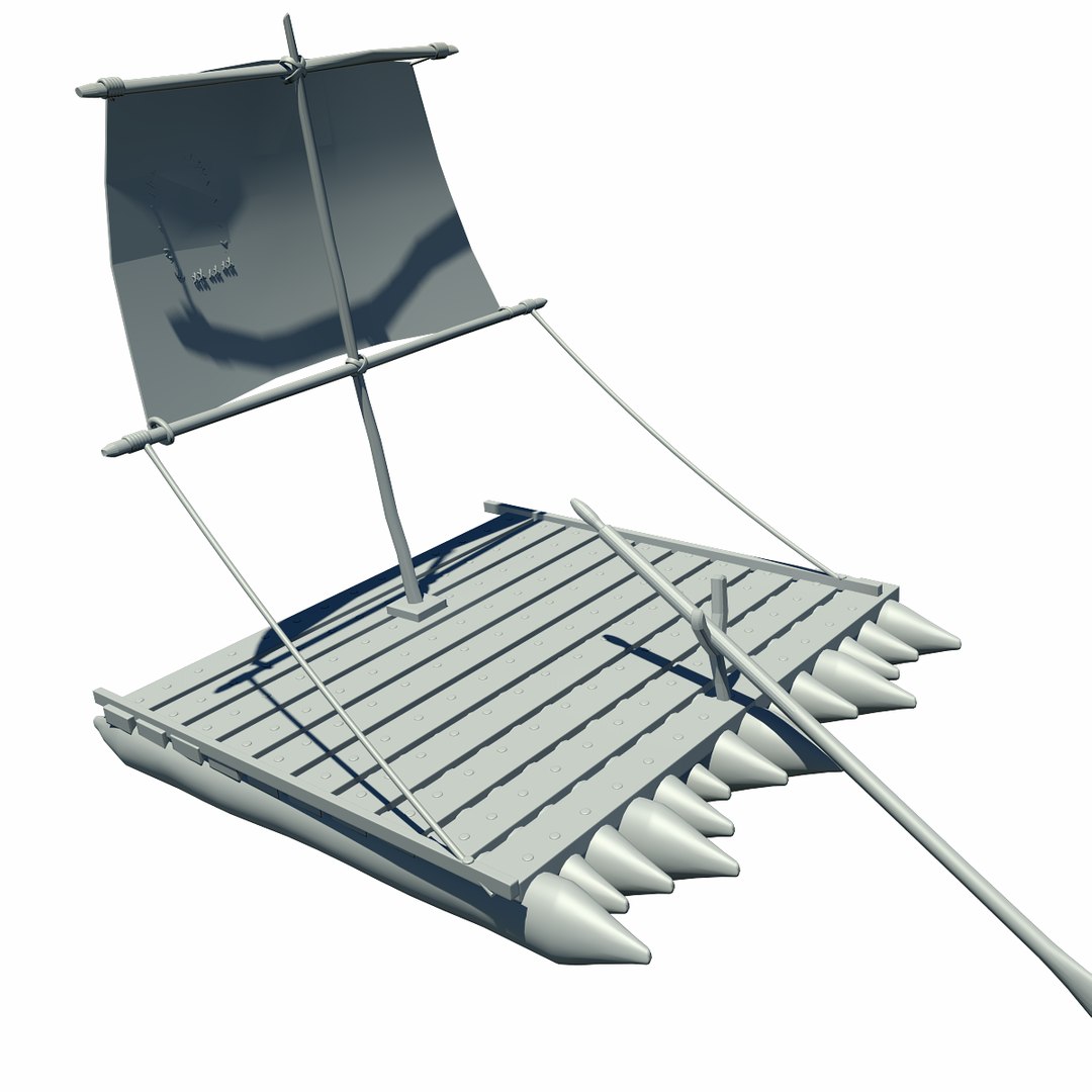 3d Model Raft Huck Finn