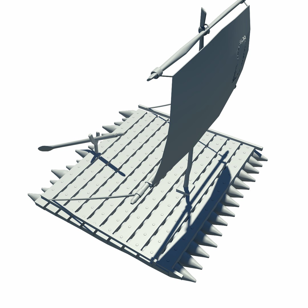 3d Model Raft Huck Finn