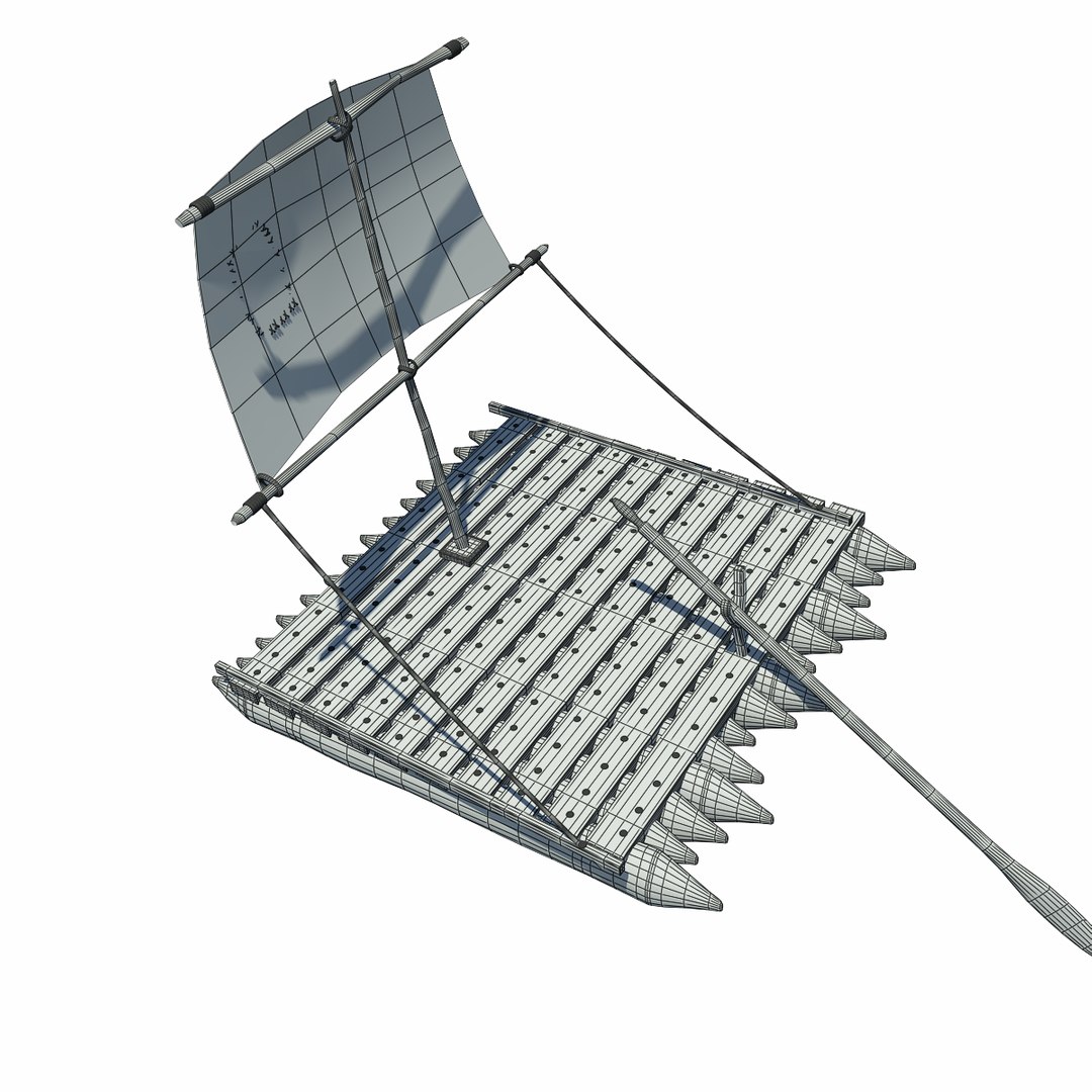 3d Model Raft Huck Finn
