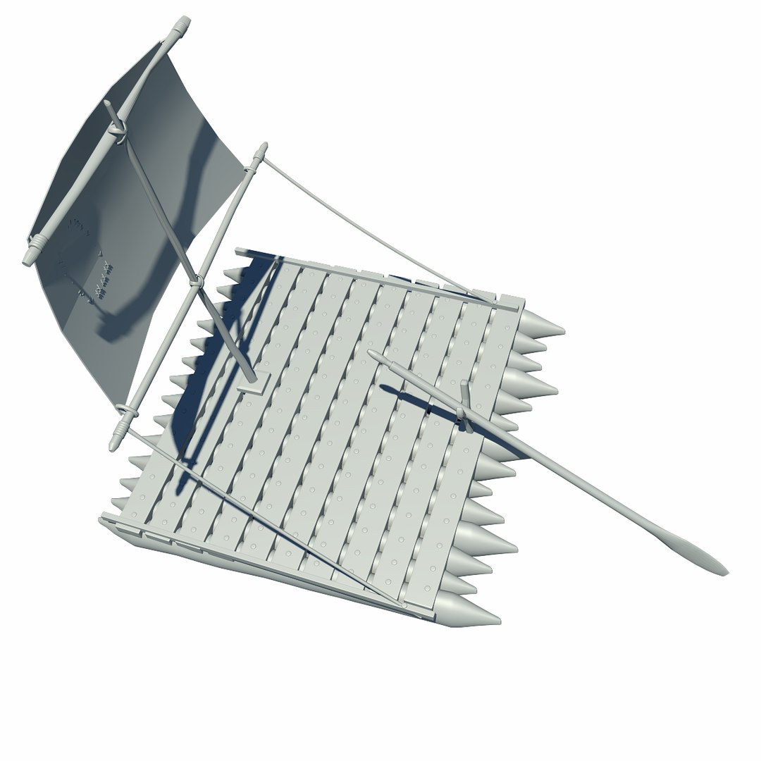 3d Model Raft Huck Finn