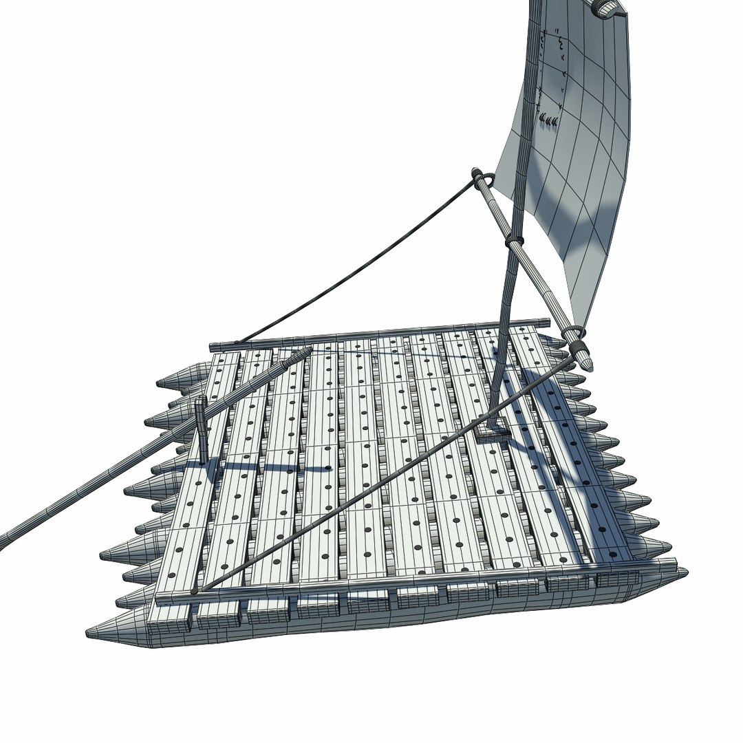 3d Model Raft Huck Finn
