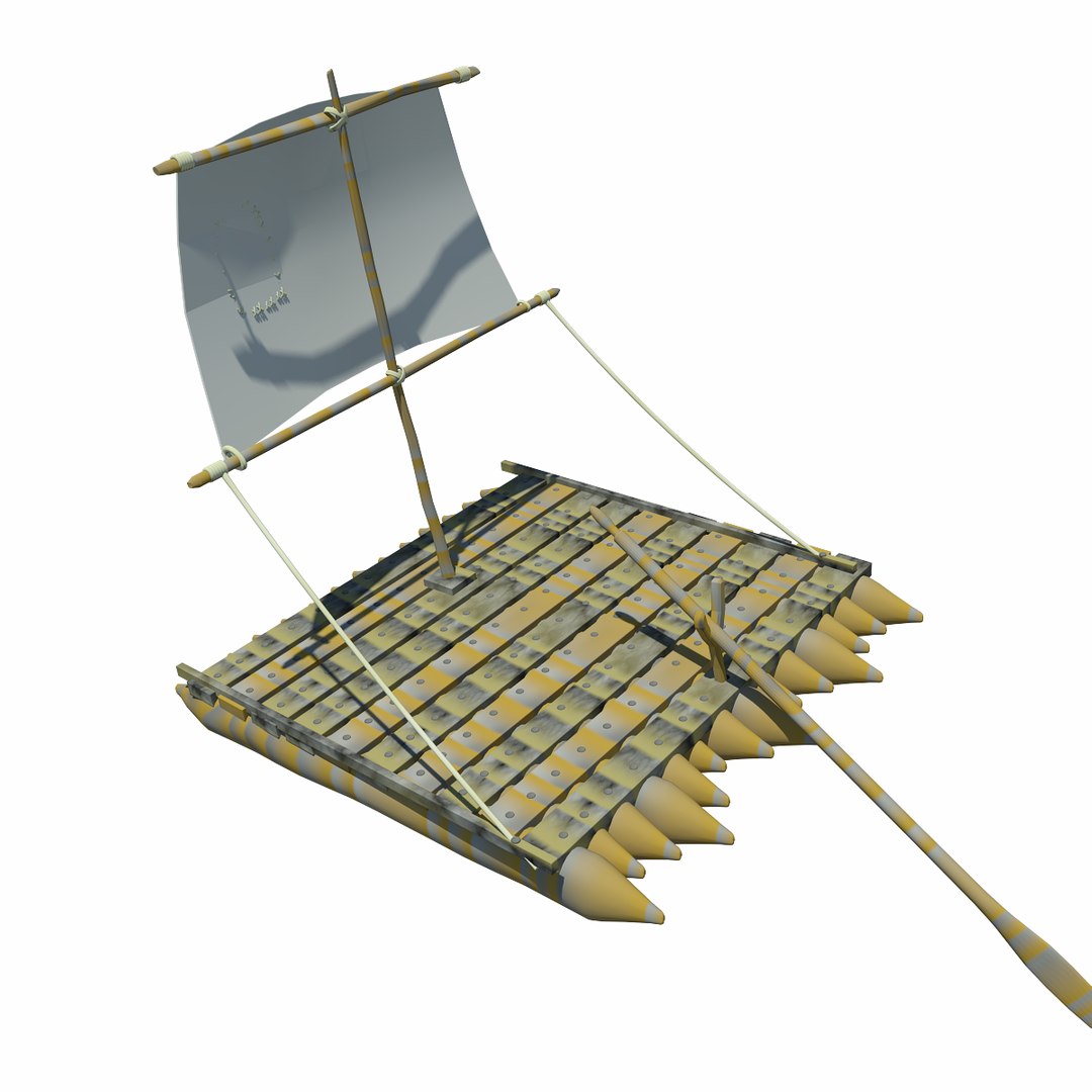 3d Model Raft Huck Finn