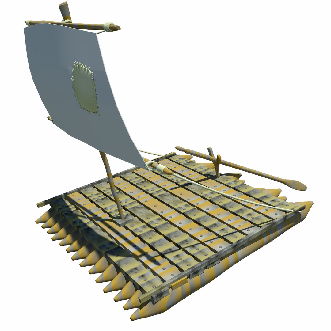 3d Model Raft Huck Finn