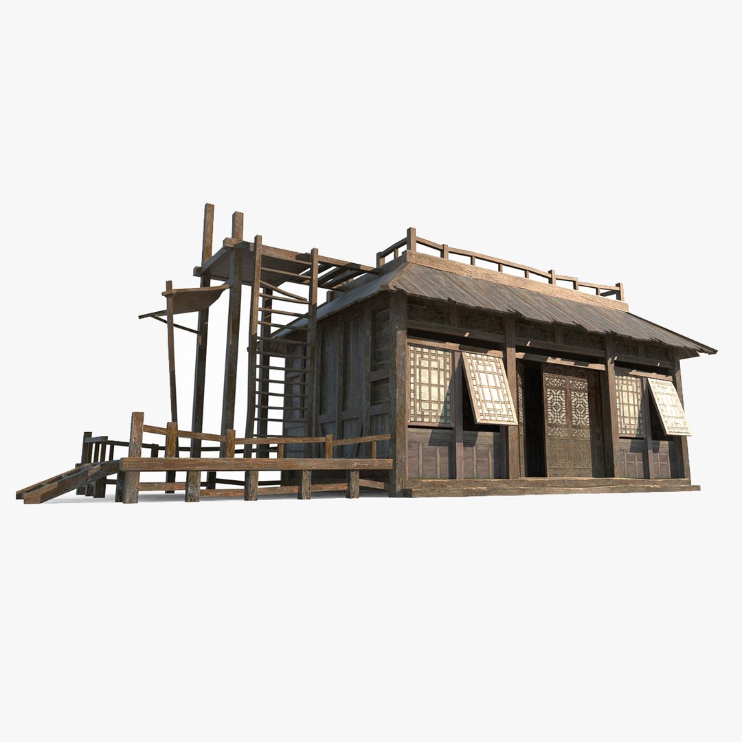 3D Asian Ancient Building Workshops And Shops - TurboSquid 2034191