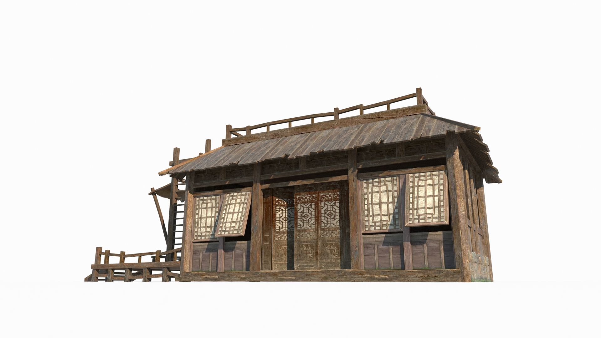 3D Asian Ancient Building Workshops And Shops - TurboSquid 2034191