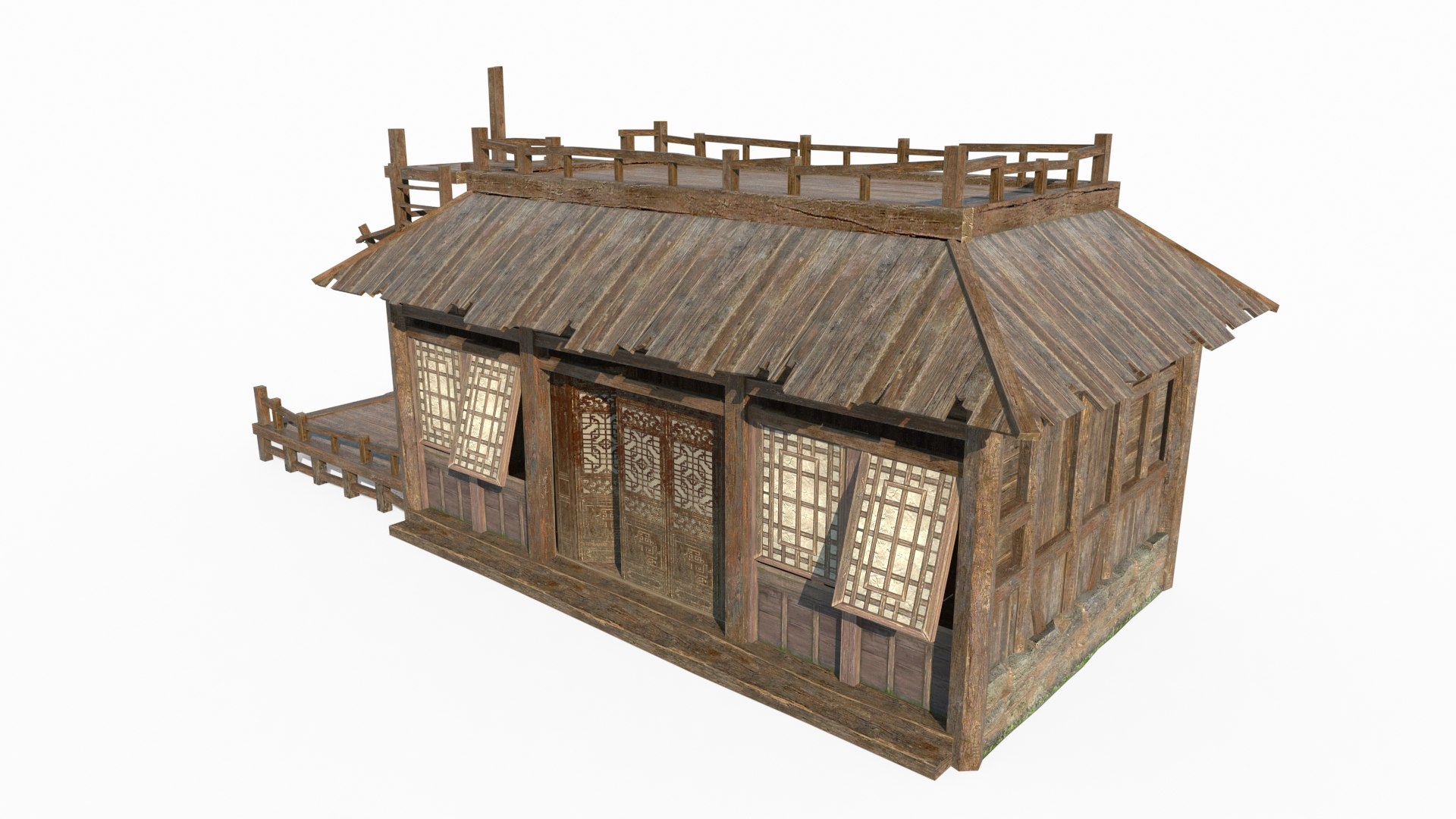 3D Asian Ancient Building Workshops And Shops - TurboSquid 2034191
