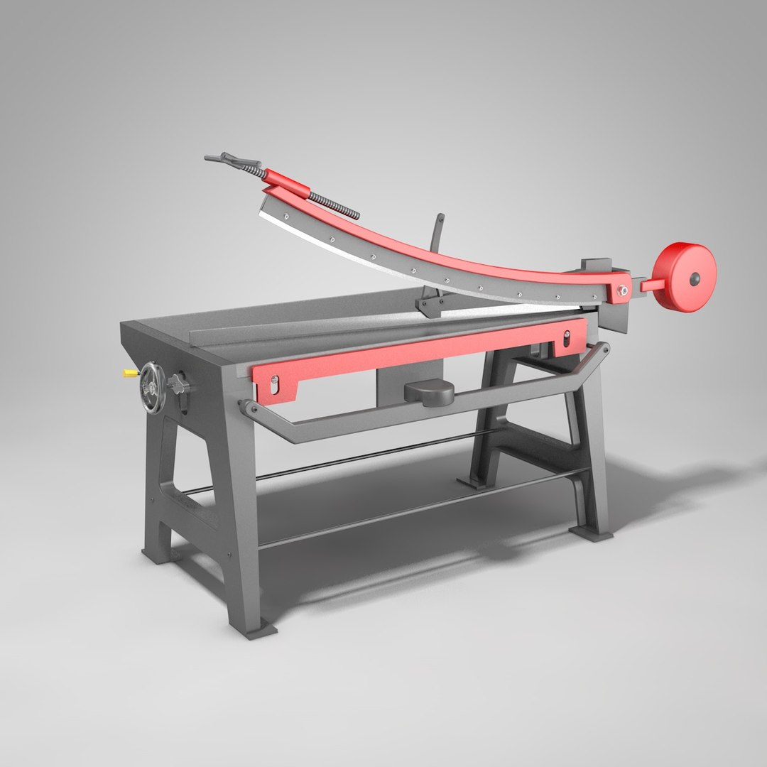 3D Guillotine Plate Shear Model - TurboSquid 1200348