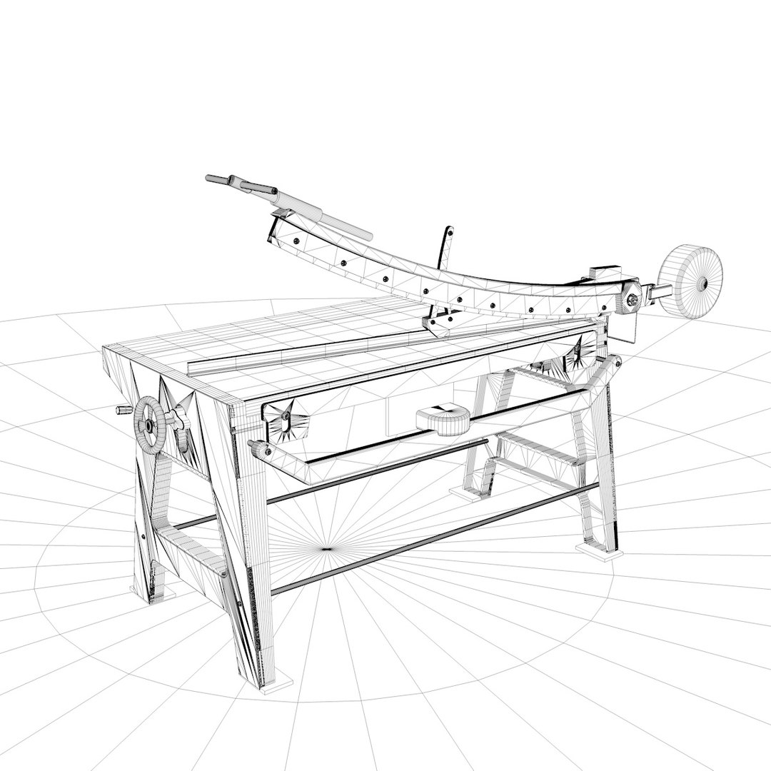 3D Guillotine Plate Shear Model - TurboSquid 1200348