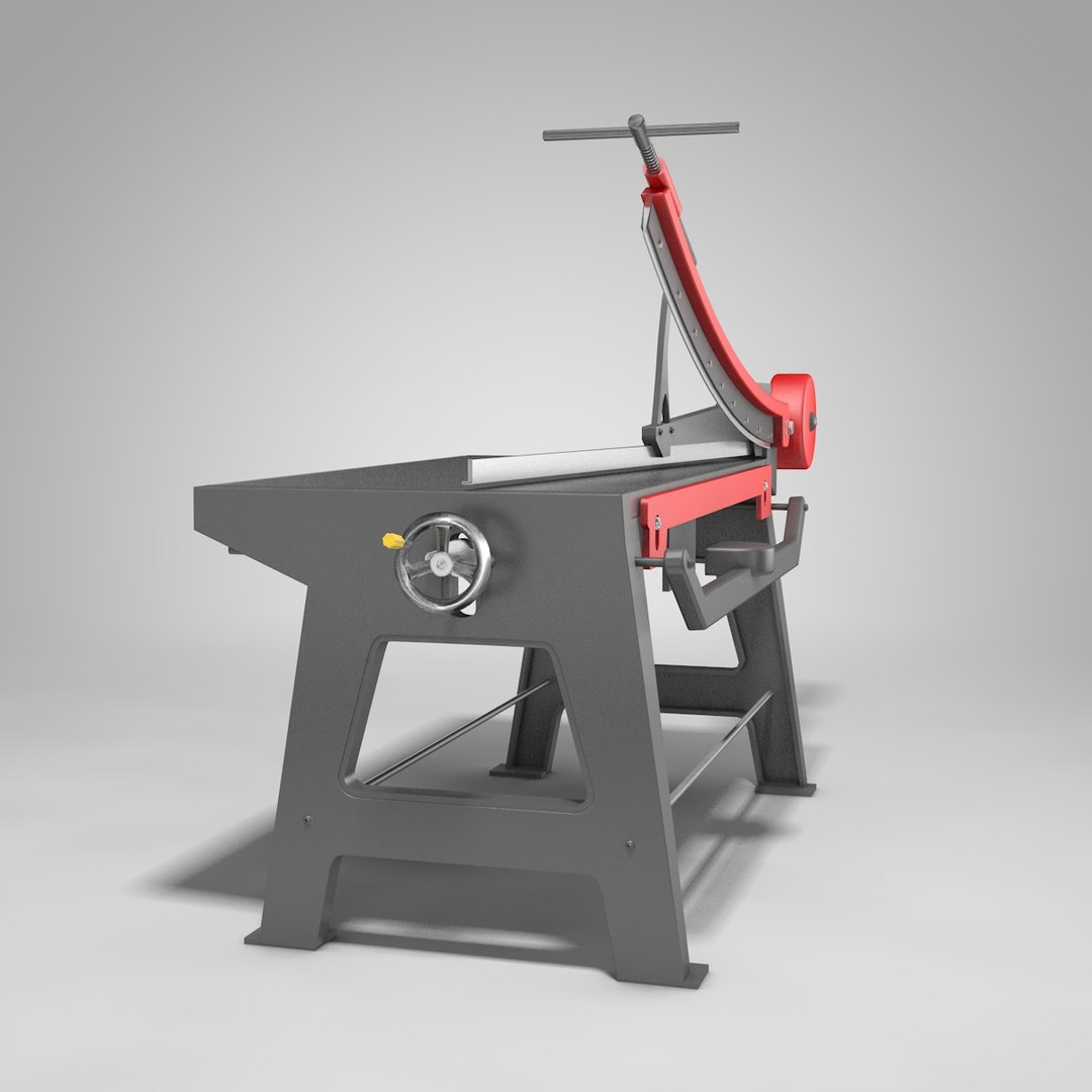 3D Guillotine Plate Shear Model - TurboSquid 1200348