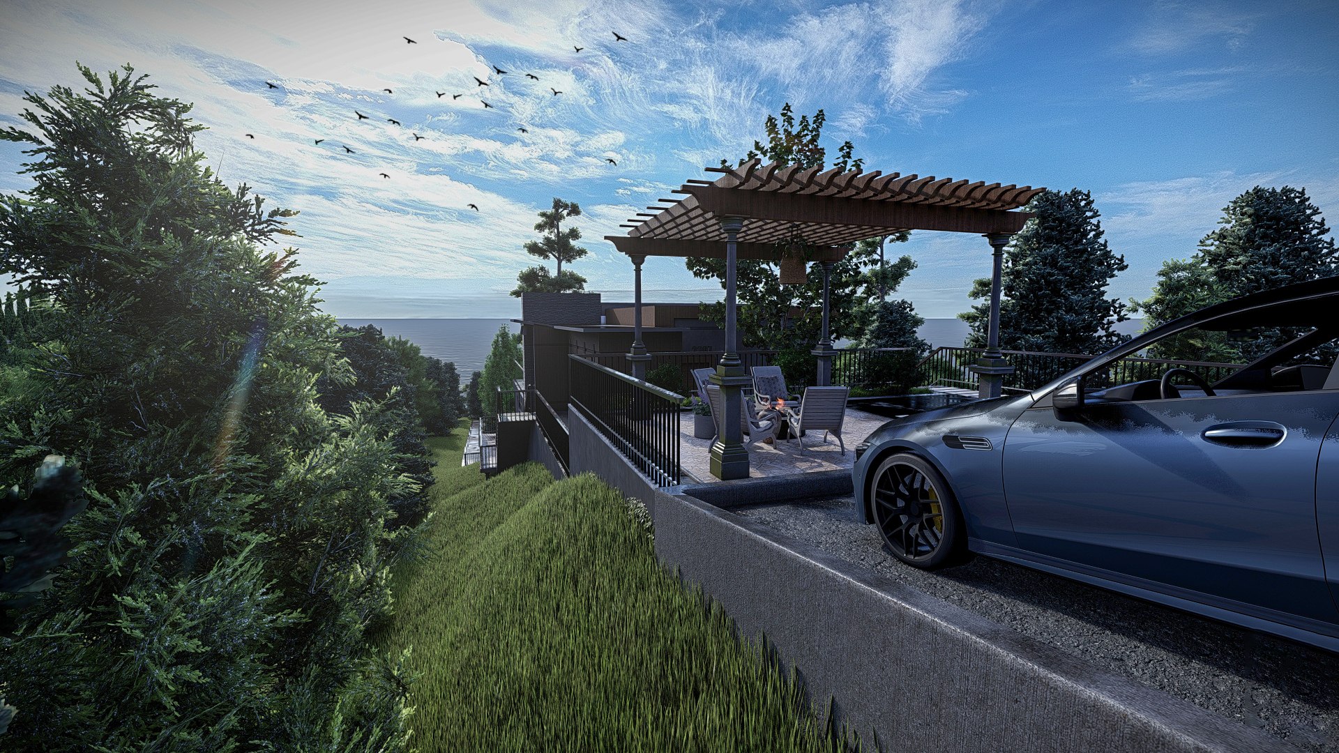 3D Off Grid Home Overlooking The Sea Model - TurboSquid 1922662