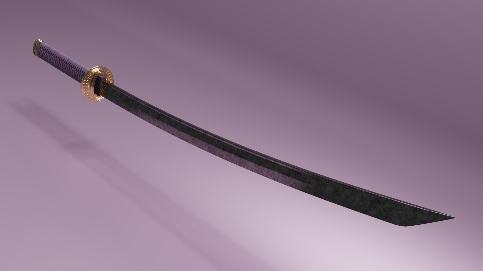 Purple Shadow Katana - Murasakikage-yaiba 3D - TurboSquid 2130430
