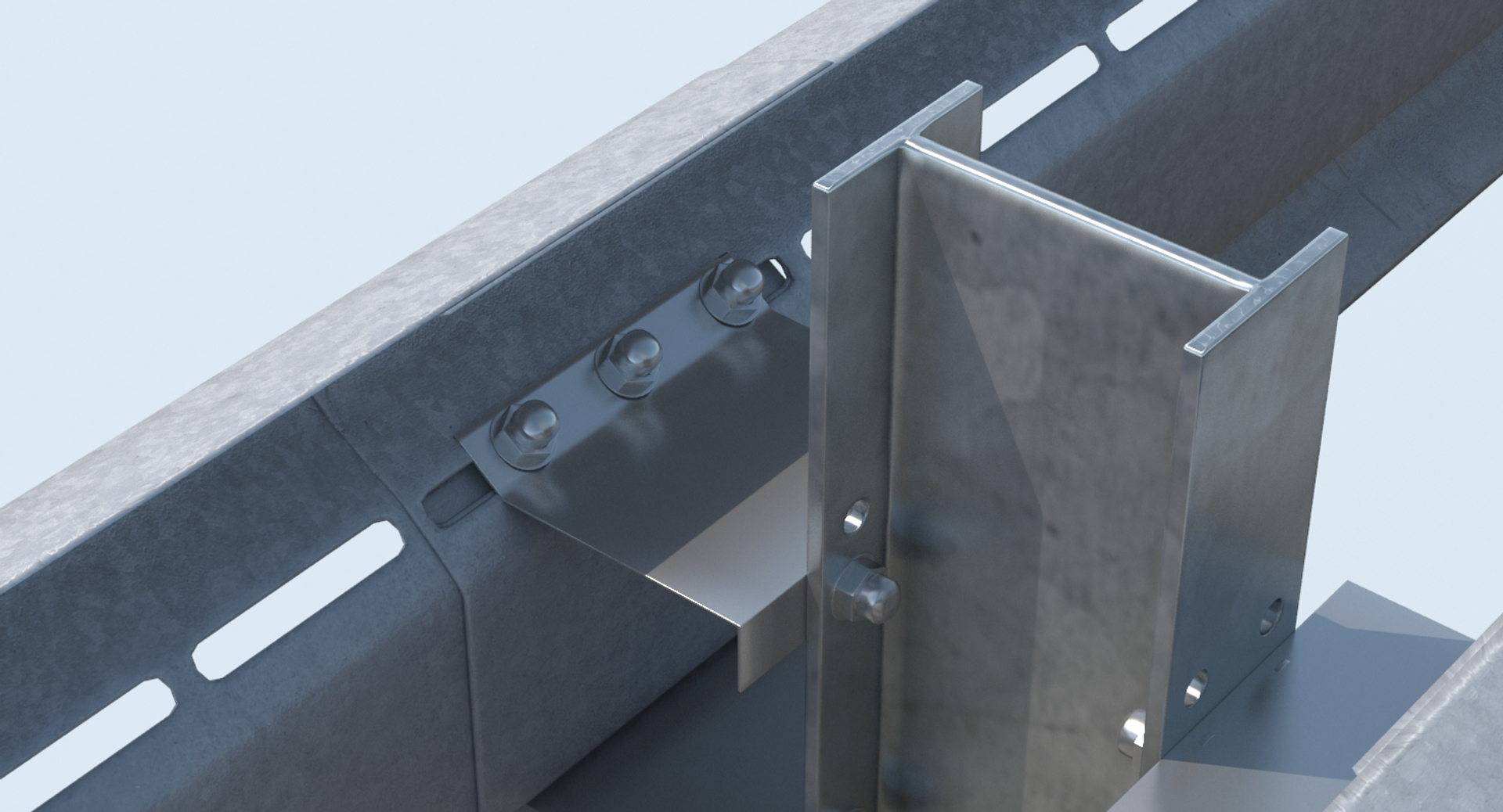 3d model highway guardrail