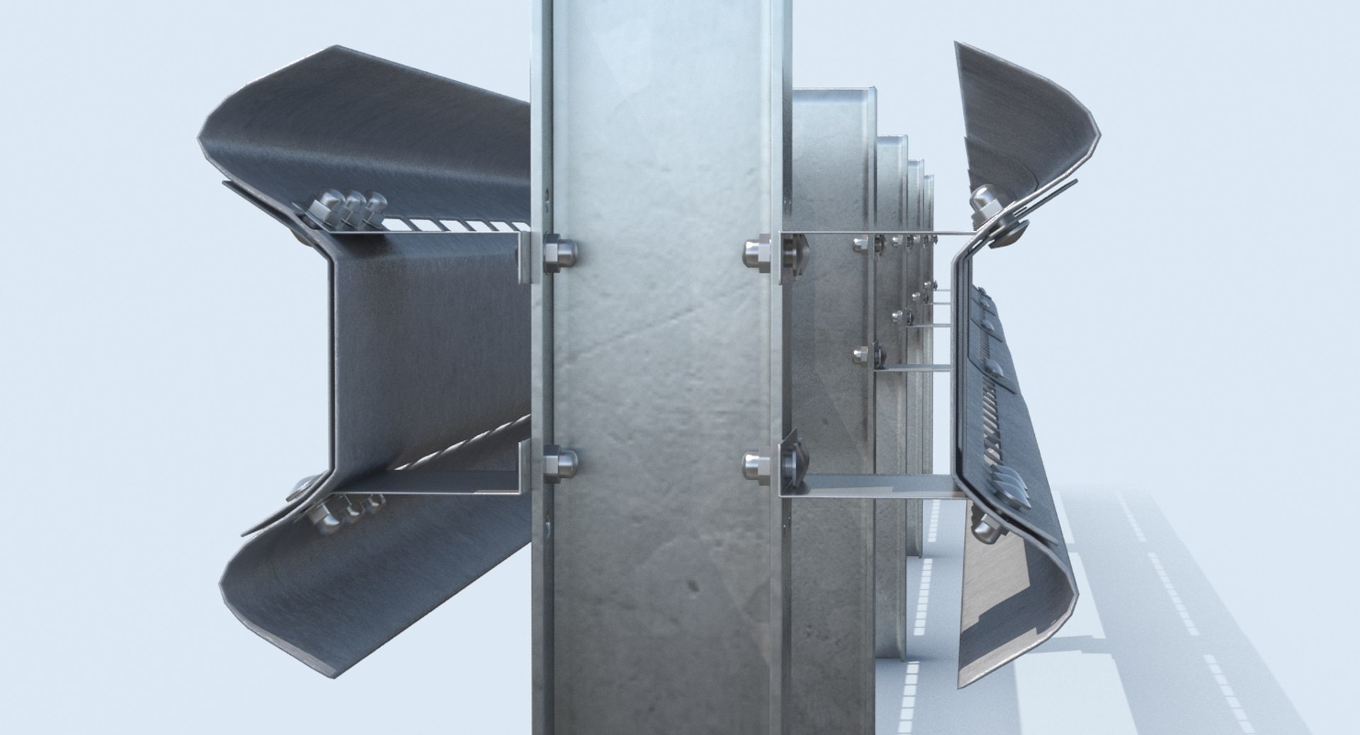 3d Model Highway Guardrail