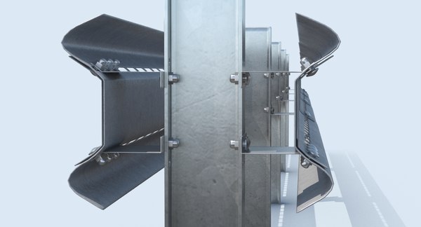 3d model highway guardrail