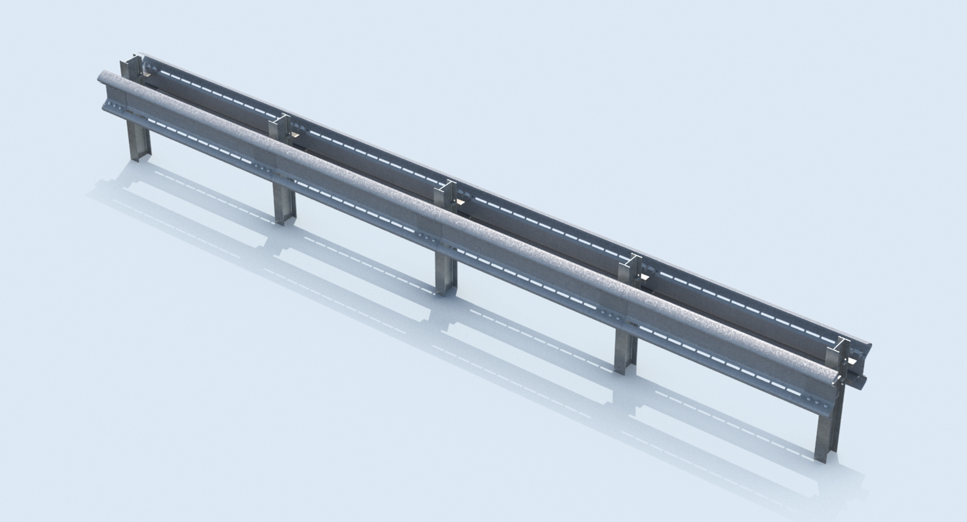 3d model highway guardrail