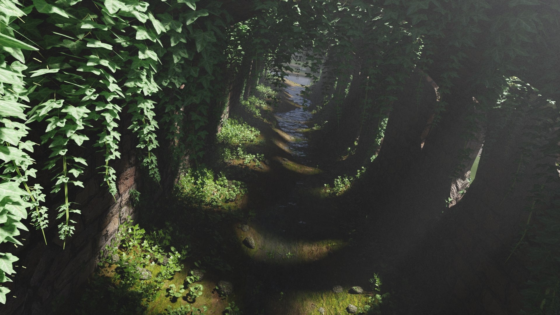 3D tunnel ruins scene model - TurboSquid 1684857