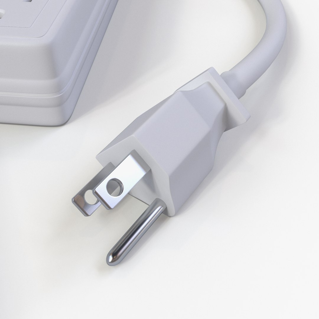3d Power Strip Outlet Model