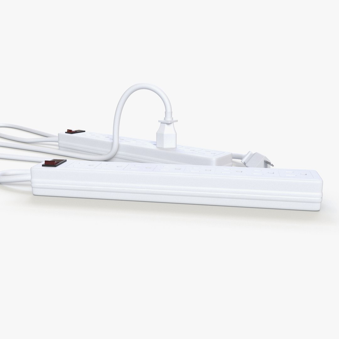 3d Power Strip Outlet Model