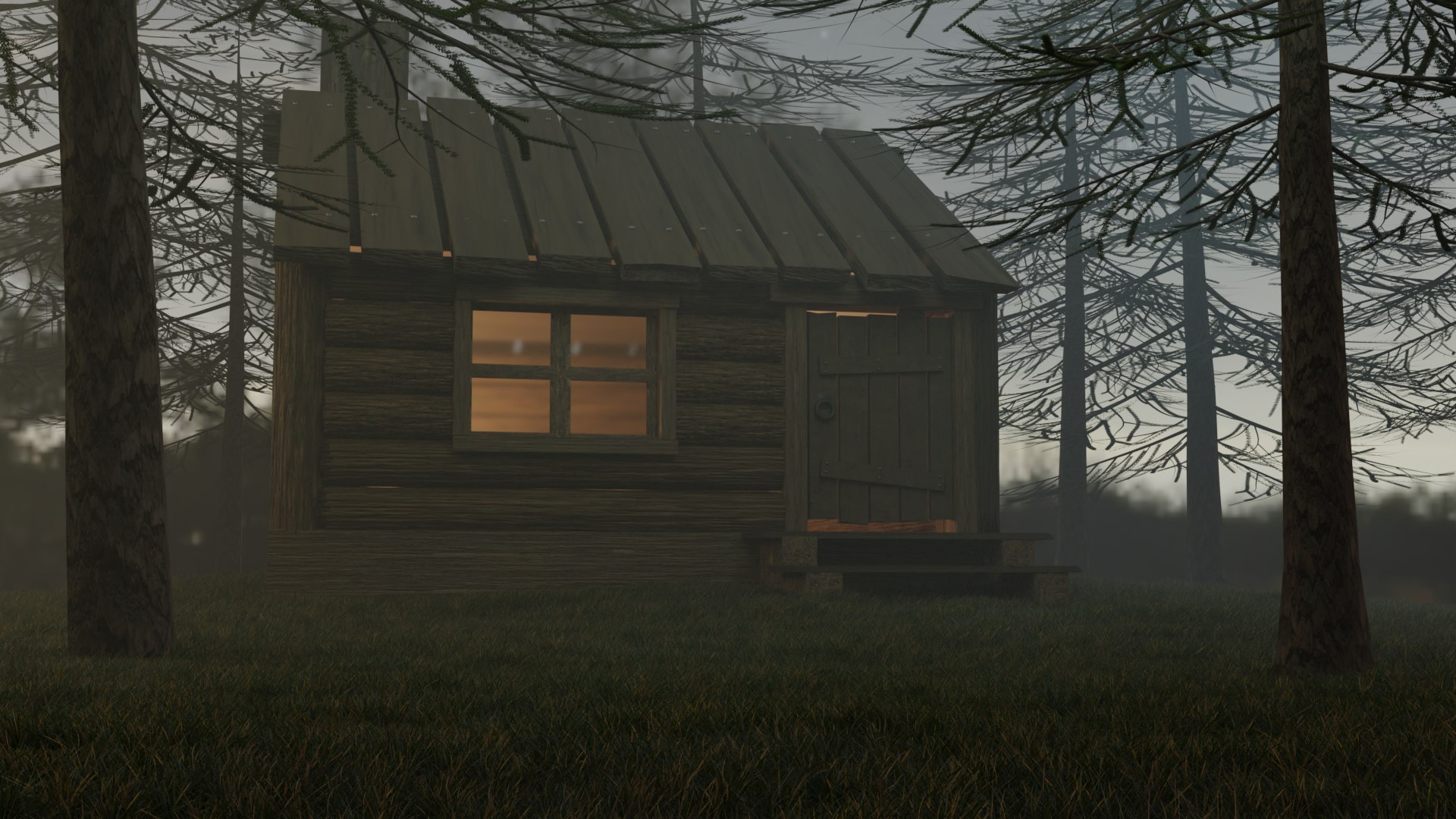 3D Cabin in the woods model - TurboSquid 1981503
