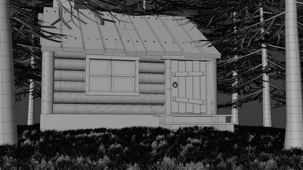 3D Cabin in the woods model - TurboSquid 1981503
