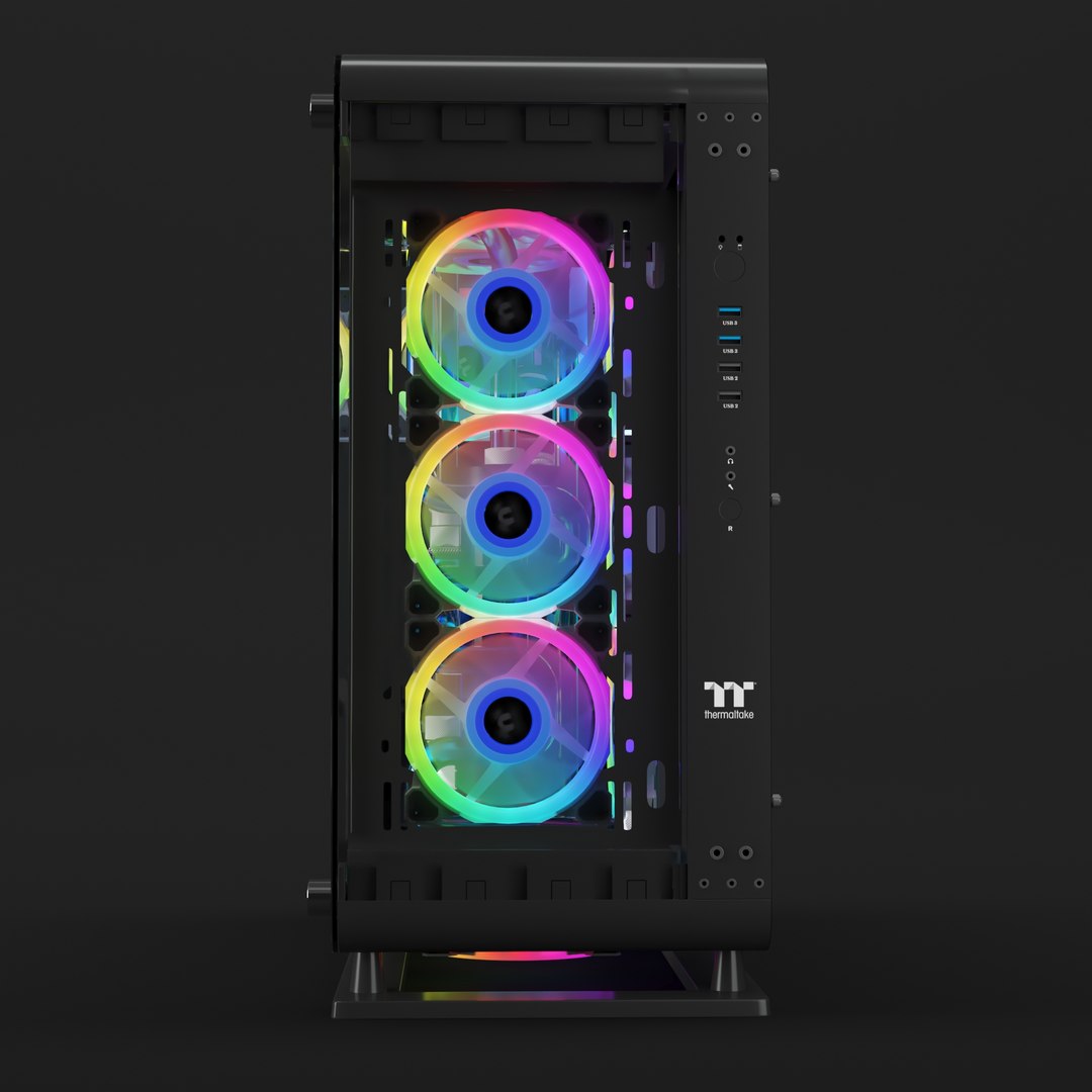 3D Thermaltake Core P6 Tempered PC Black Model - TurboSquid 2025199