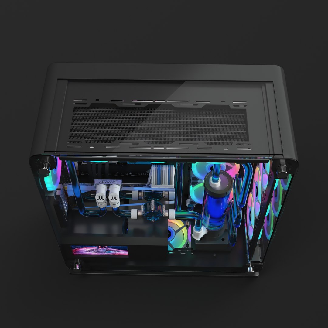 3D Thermaltake Core P6 Tempered PC Black Model - TurboSquid 2025199