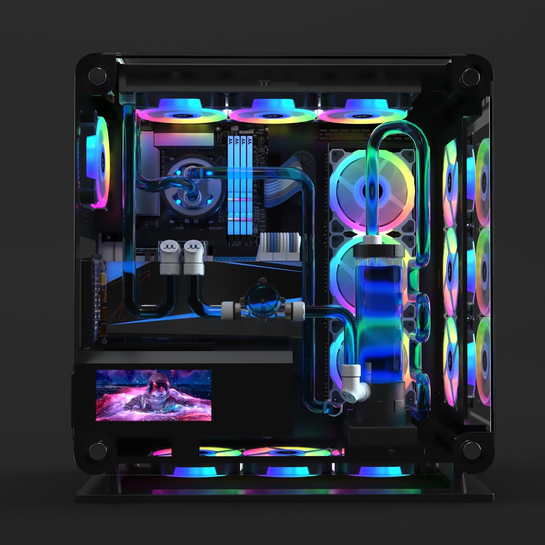 3D Thermaltake Core P6 Tempered PC Black Model - TurboSquid 2025199
