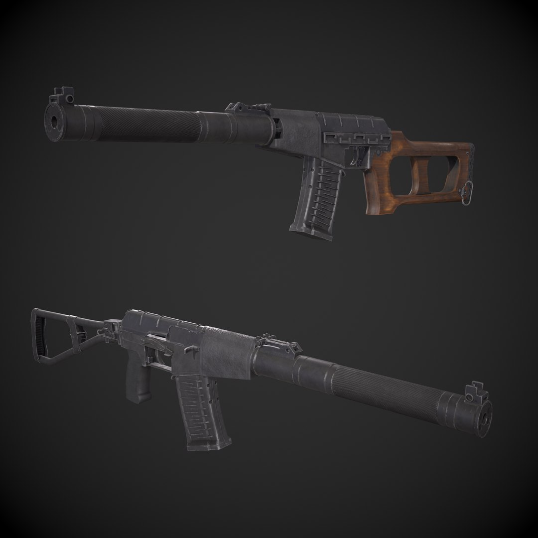3D ASVAL With VSS Vintorez Model - TurboSquid 1745986