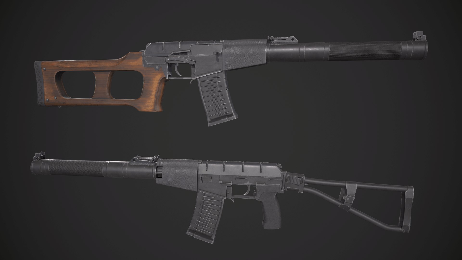 3D ASVAL With VSS Vintorez Model - TurboSquid 1745986