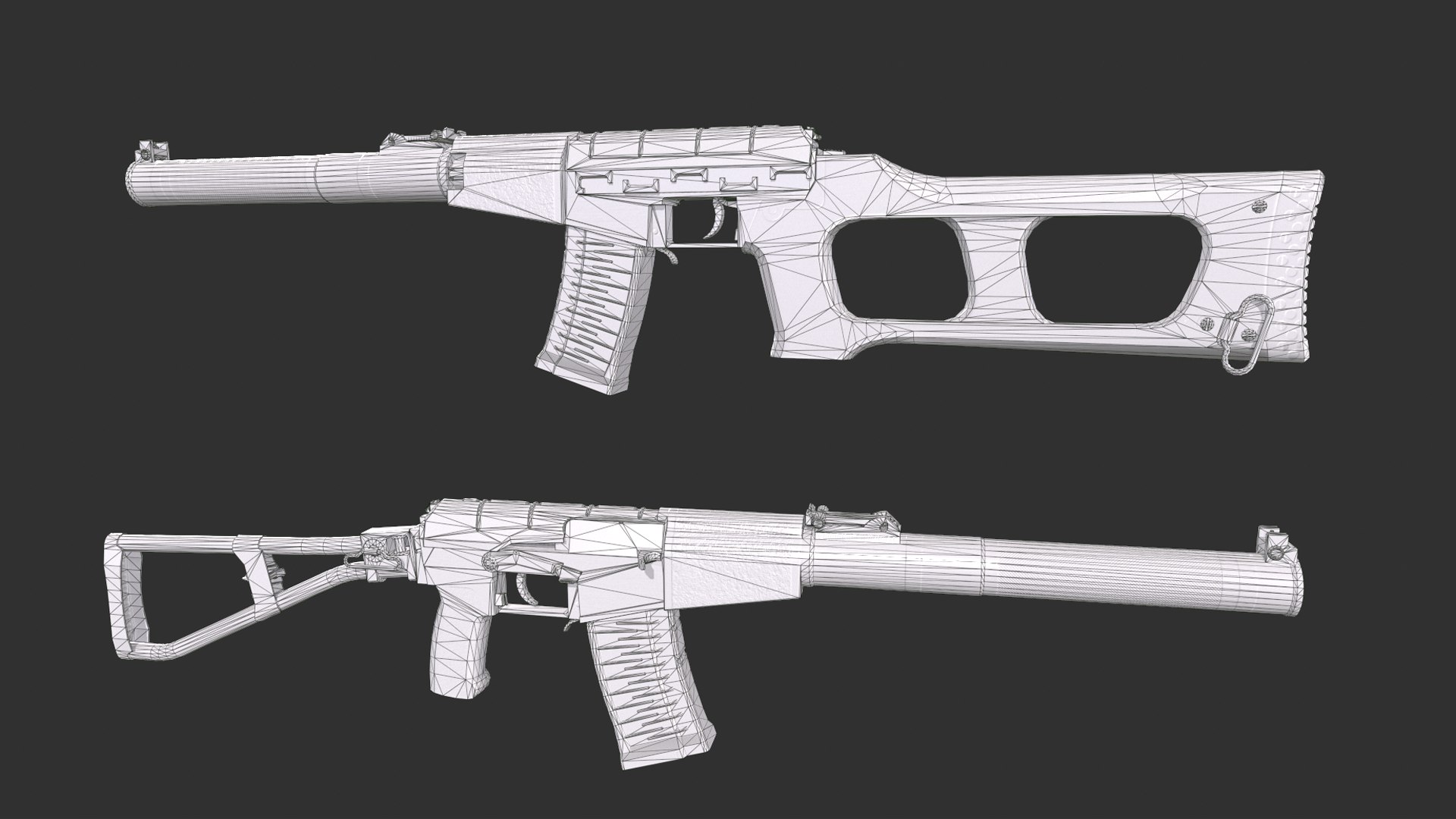 3D ASVAL With VSS Vintorez Model - TurboSquid 1745986