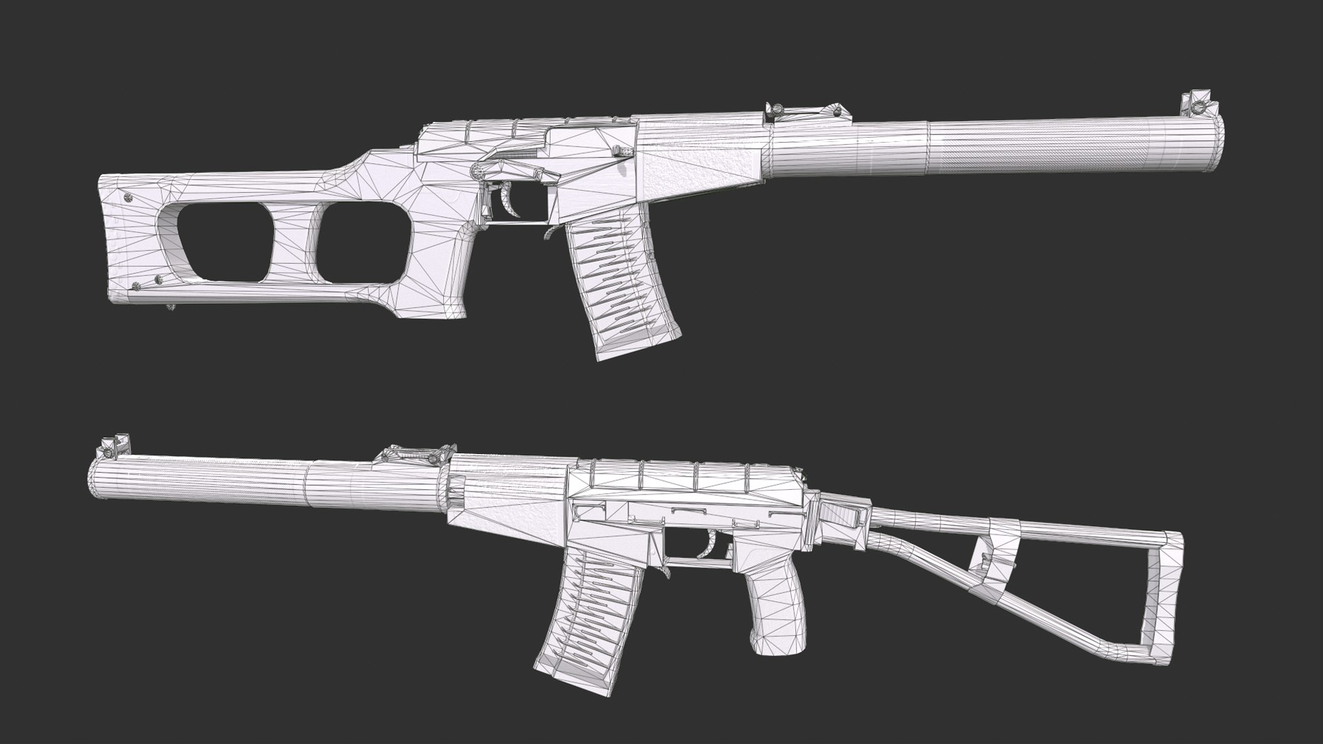 3D ASVAL With VSS Vintorez Model - TurboSquid 1745986