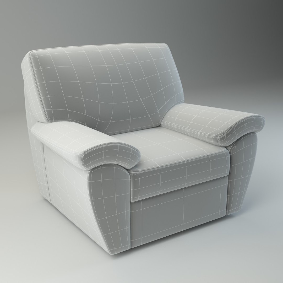 basic armchair senator 3d max