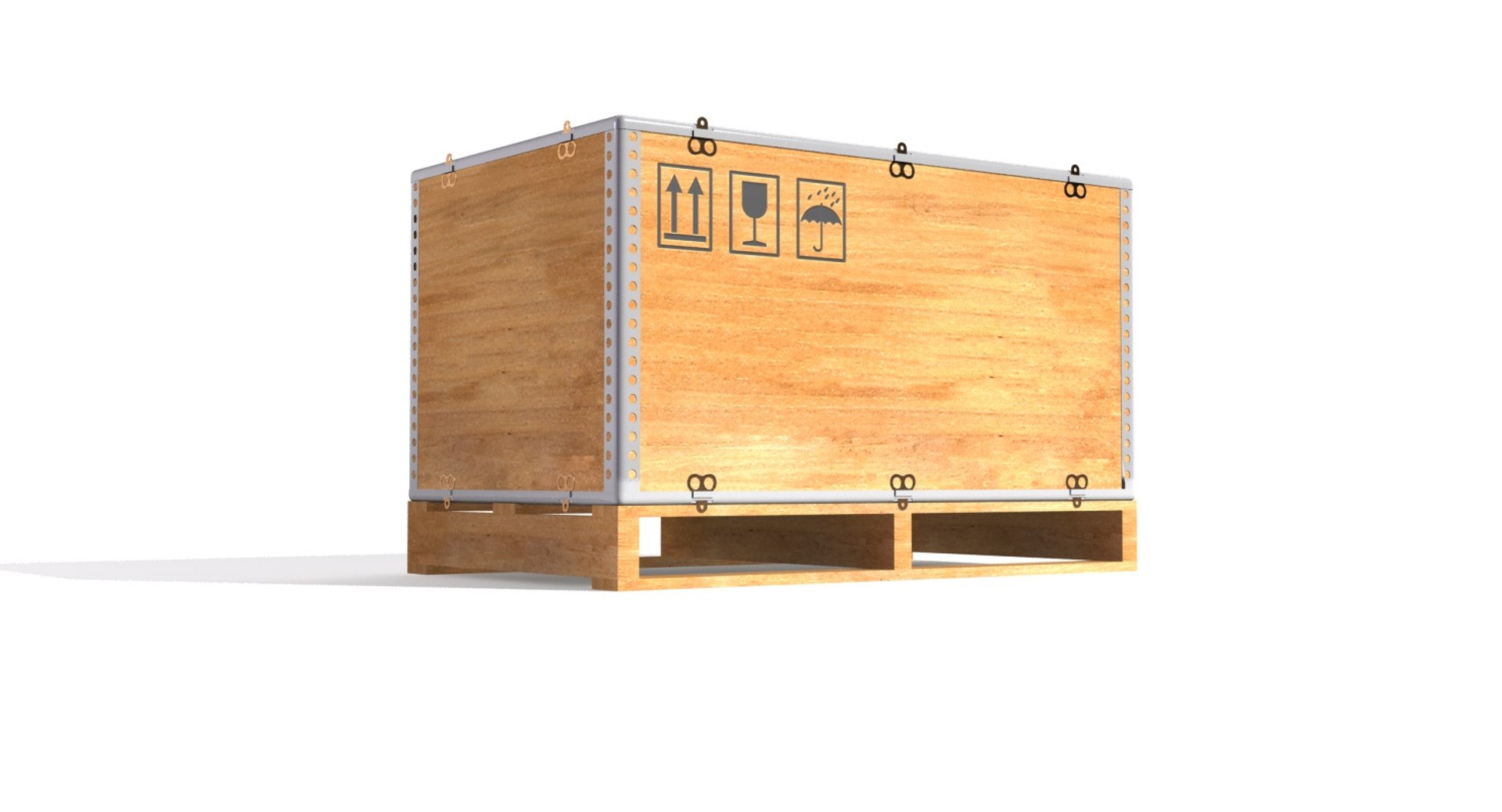 3D Wooden Packing Crate - TurboSquid 1283610