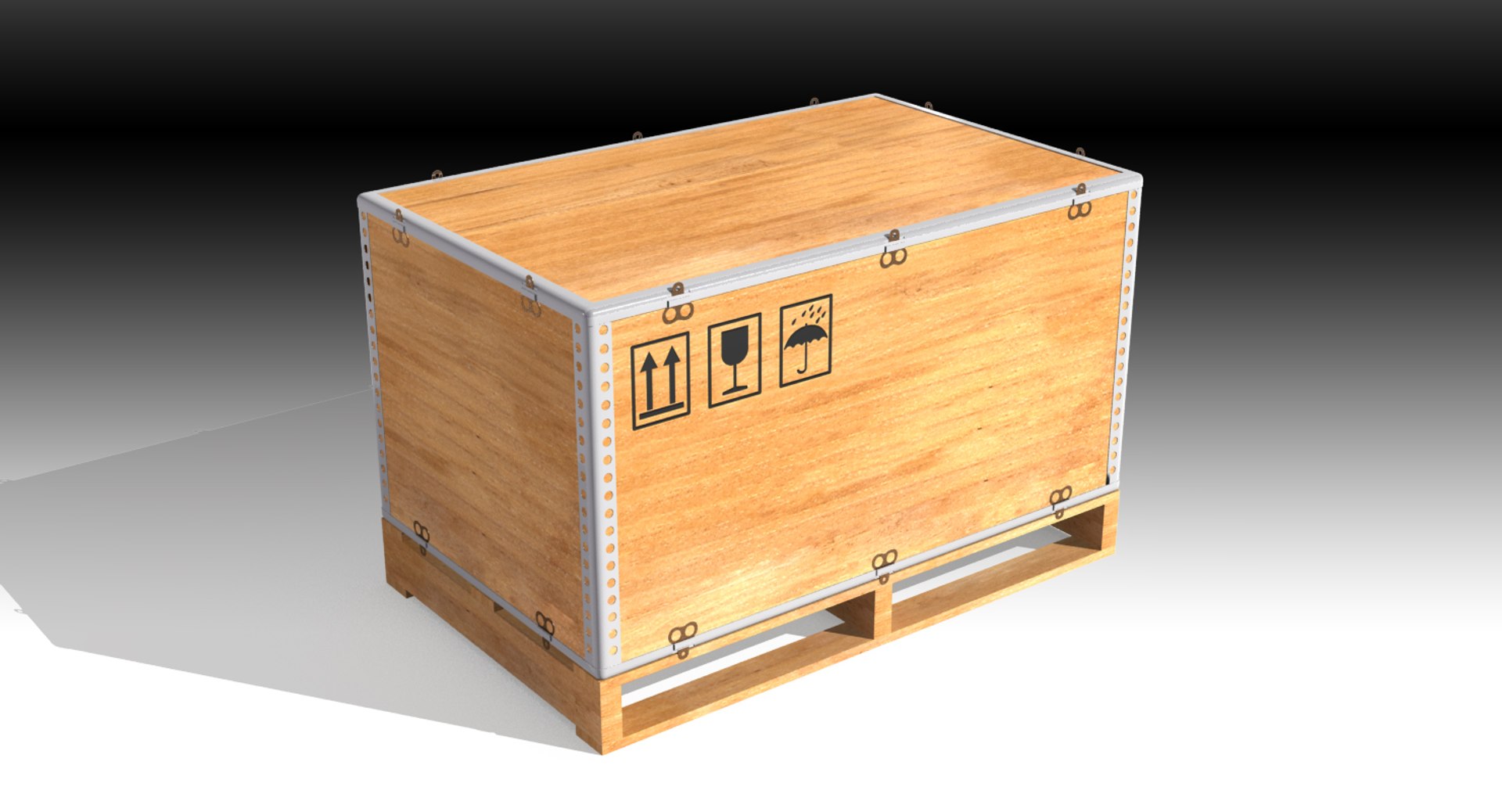 3D Wooden Packing Crate - TurboSquid 1283610