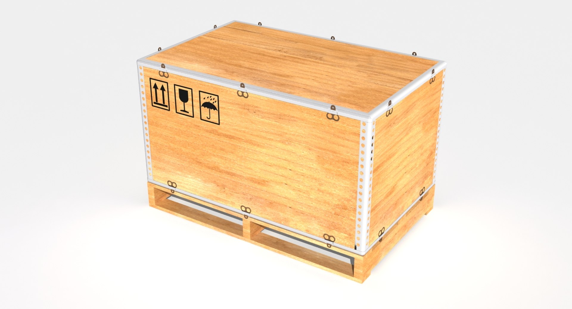 3D Wooden Packing Crate - TurboSquid 1283610
