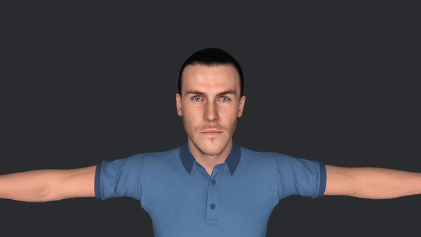 modelo 3d Gareth Bale Personaje 3D hiperrealista de cuerpo completo y ...