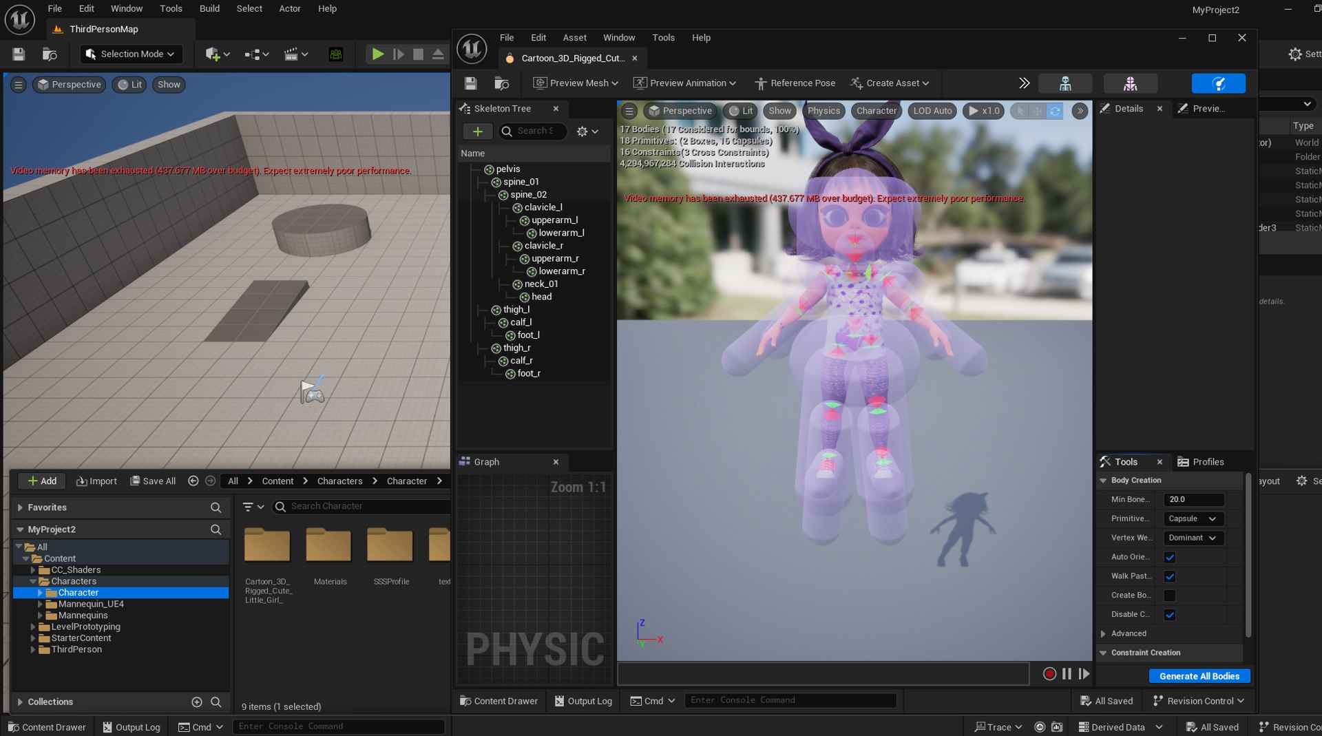 Cartoon 3D Rigged Cute Little Girl-Anna Character Model 3D - TurboSquid ...