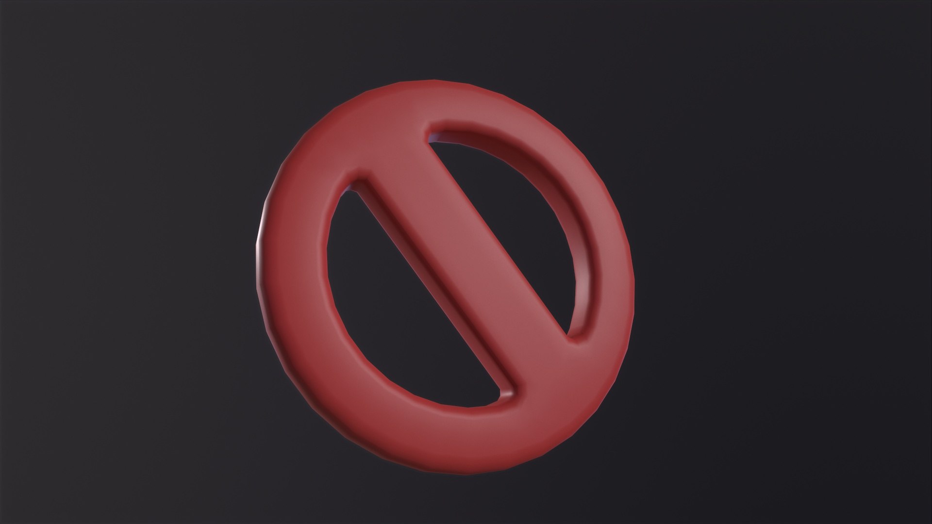 Red Circle With Slash 3D Model - TurboSquid 2096413