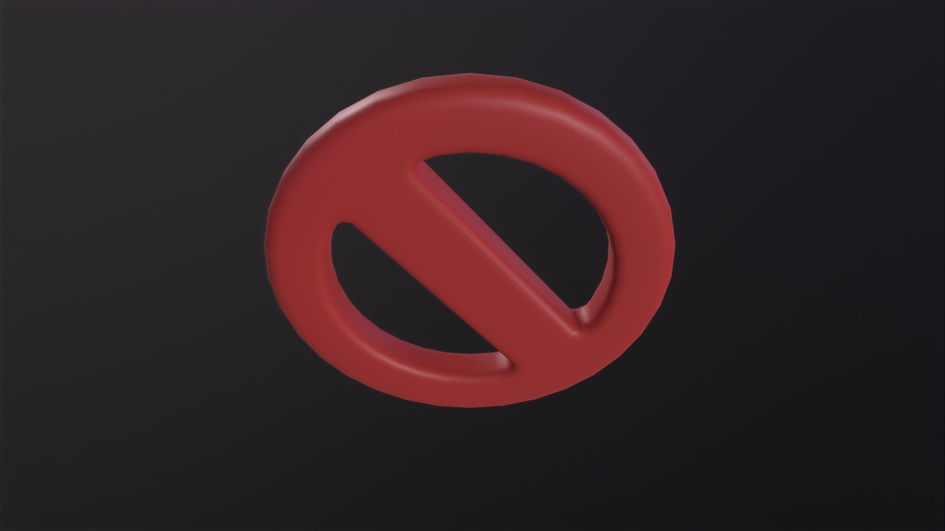 Red Circle With Slash 3D Model - TurboSquid 2096413