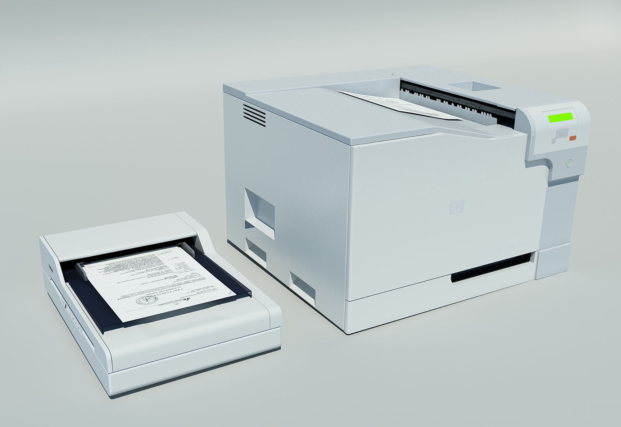 사무실 프린터 디지털 대형 사무실 Wifi 컬러 레이저 프린터 스캔 프린터 다기능 기계 3d 모델 Turbosquid 1720644