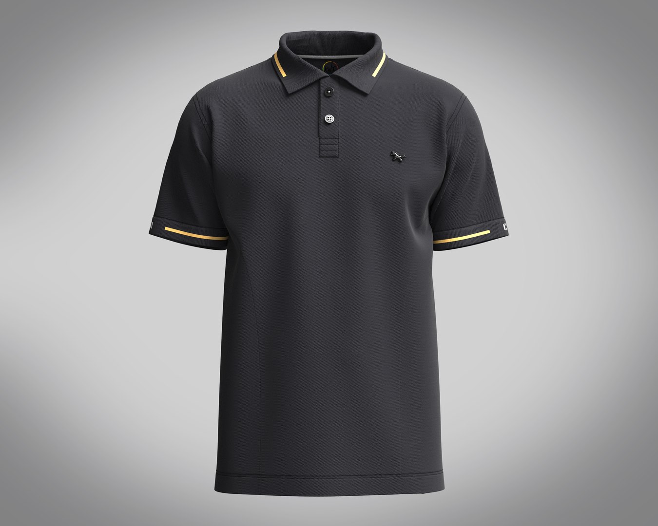 Mens Black Polo Shirt Model - TurboSquid 1972261