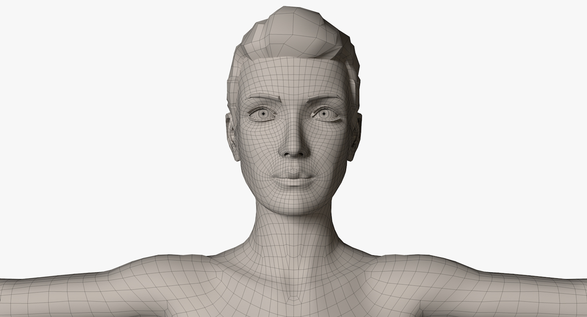 3D Female Quads Body Polygons - TurboSquid 1256592