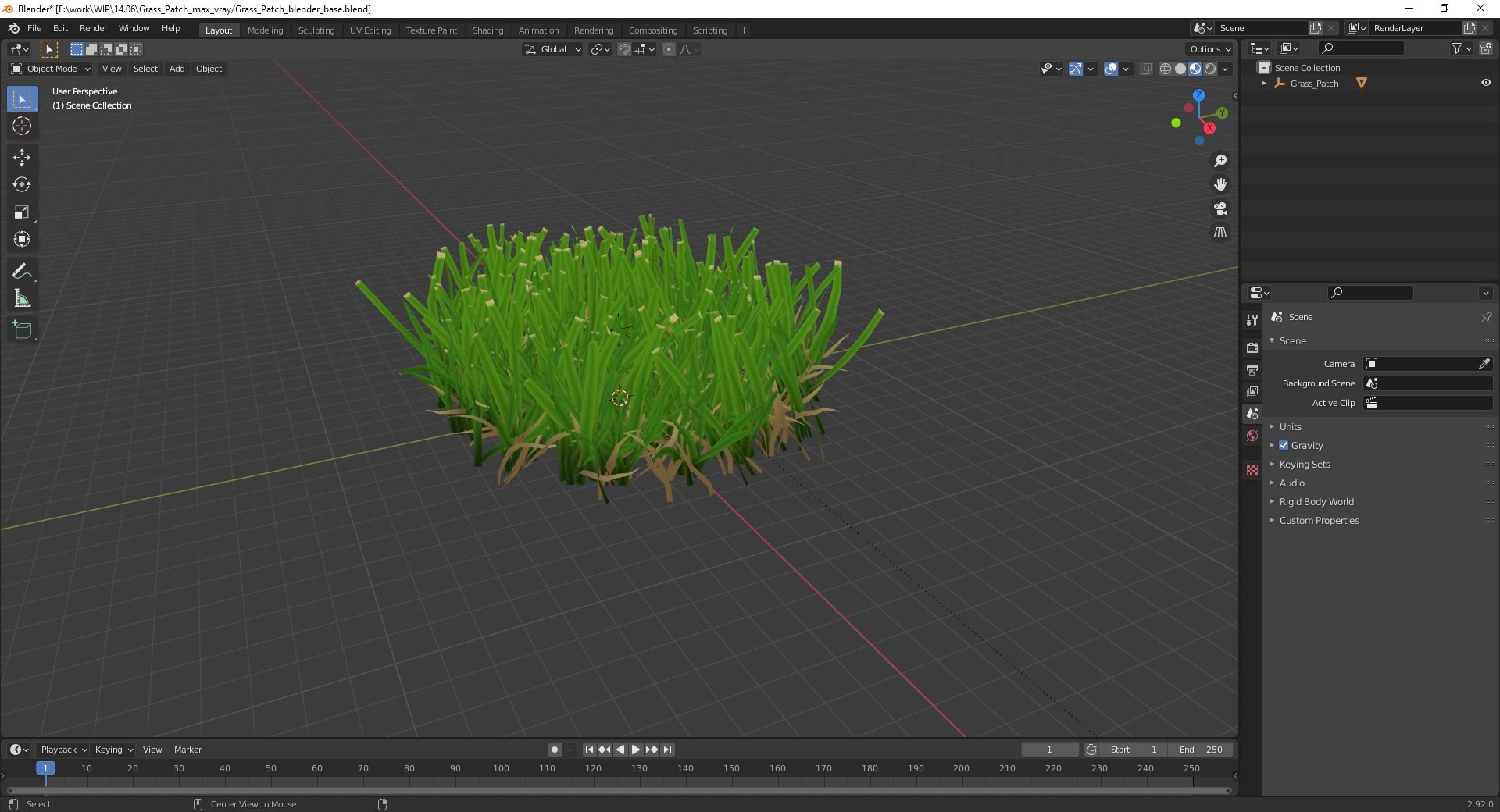 Grass Patch 3D - TurboSquid 2243490