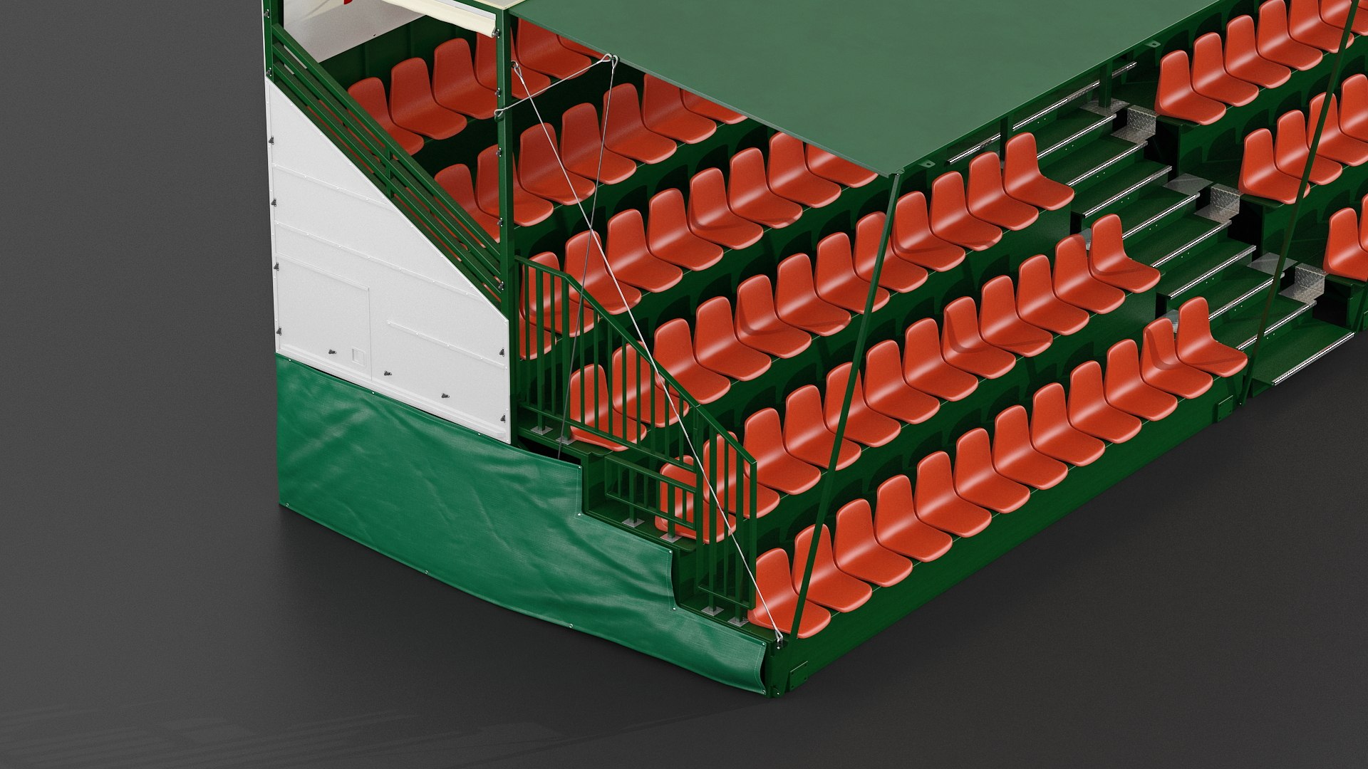 Spectator Portable Grandstand 3D Model - TurboSquid 2029519